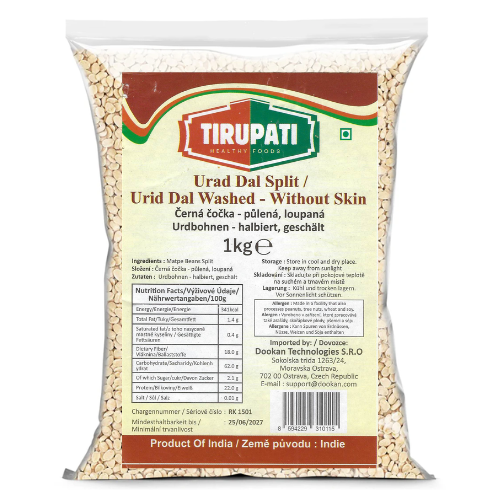Tirupati Urad Dal Split / Urid Dal Washed - Without Skin (1kg) – Dookan